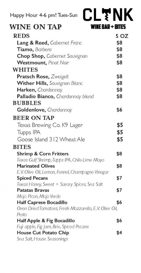 Clink Wine Bar + Bites